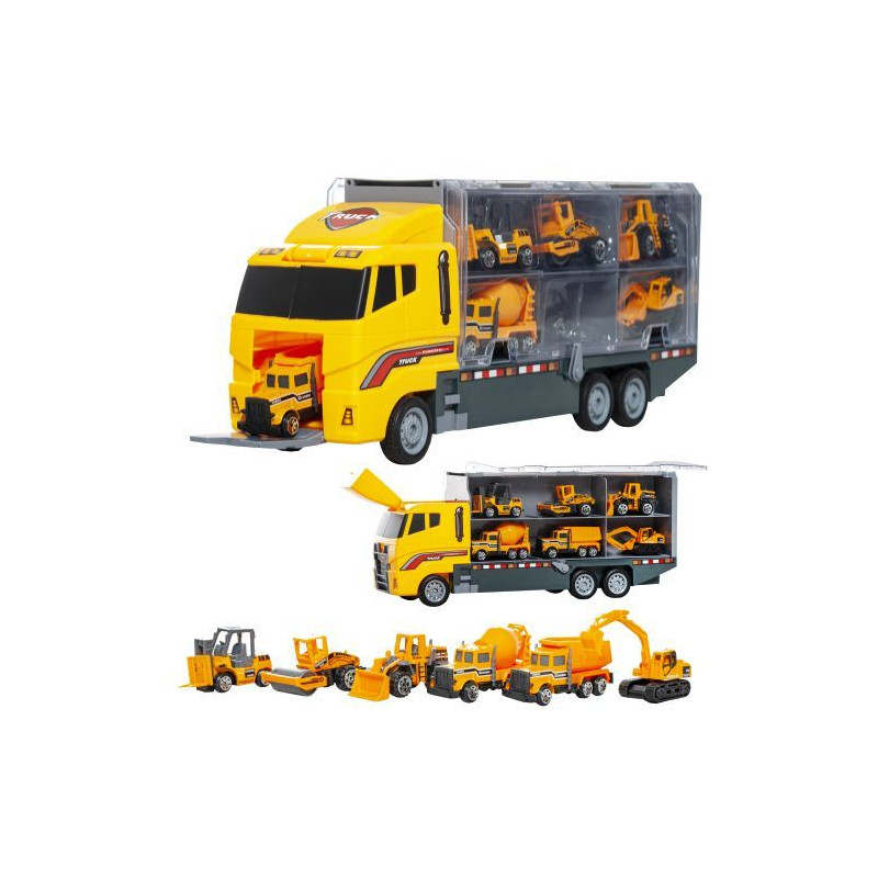 Lastbil Leksak Set Med 6 Arbetsfordon