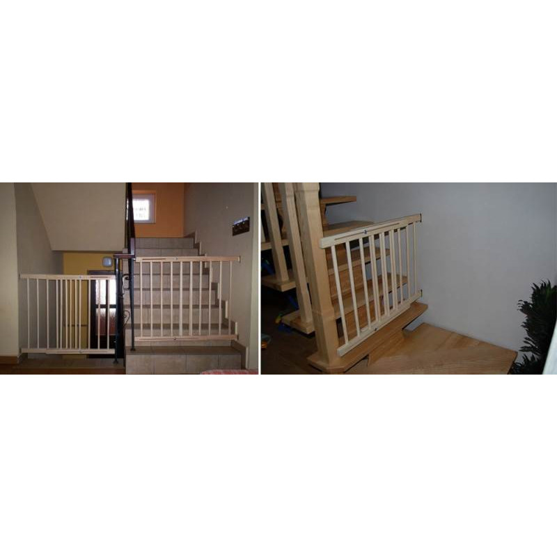 Trappskydd / Säkerhetsgrind i Trä 72 - 122 cm