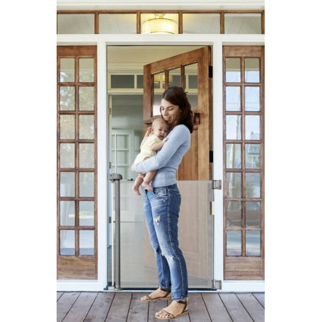 Trappgrind Rulla Upp Till 140 cm - Grå