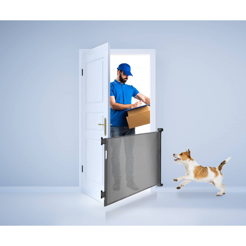 Trappgrind Rulla Upp Till 140 cm - Grå