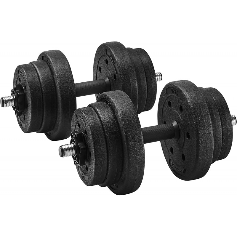 2-Pack Hantlar Set (2 x 10 kg) - Svart