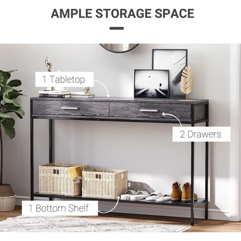 Konsolbord - Sidobord Svart 120 x 30 x 81,5 cm