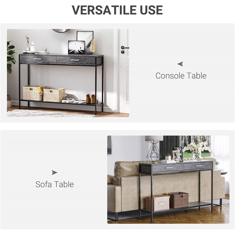 Konsolbord - Sidobord Svart 120 x 30 x 81,5 cm