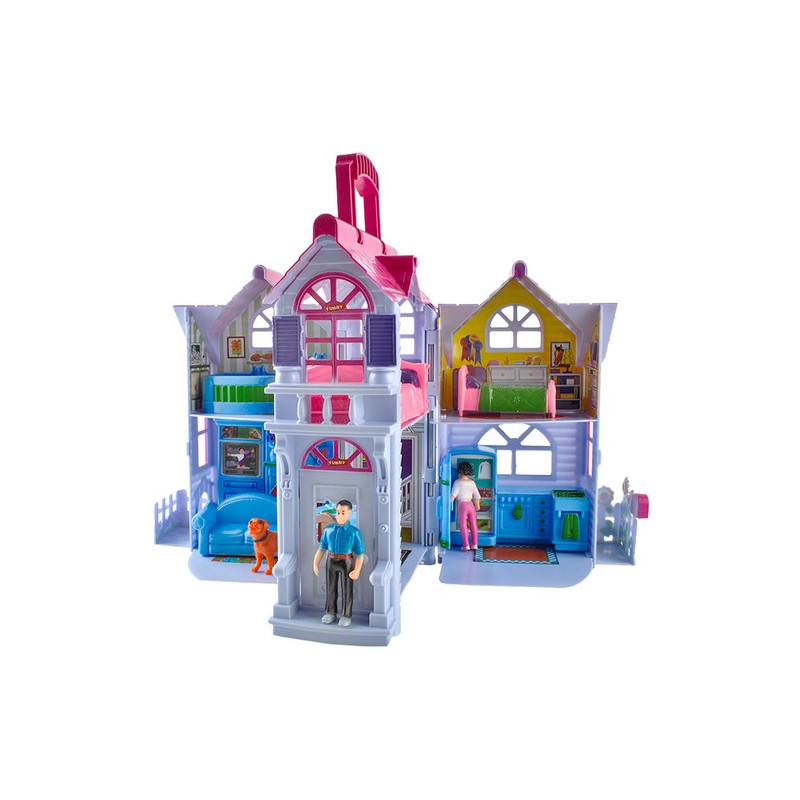 Dockhus med Figur och Möbler H. 24 cm