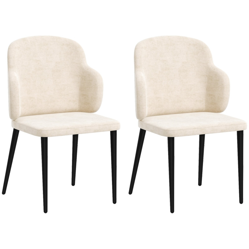 2x Matstolar Sammet Beige Scandi-design