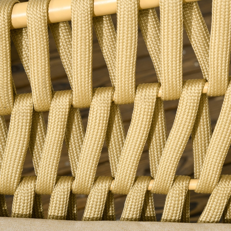 Loungeset 4 Sitis med Glasbord - Rotting Khaki