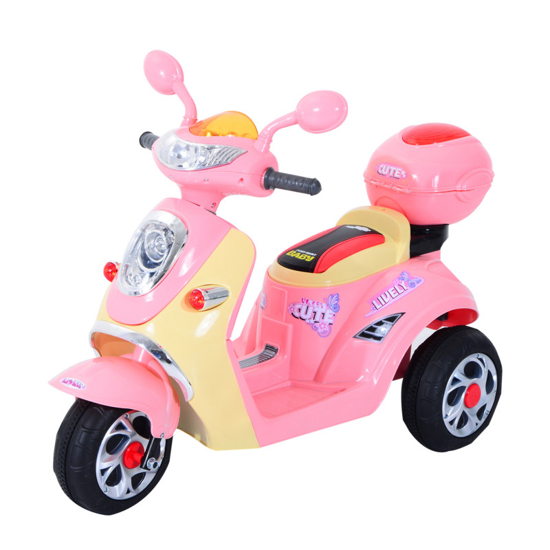 Elmotorcykel för Barn Trehjuling 108 x 51 x 75 cm Rosa Gul